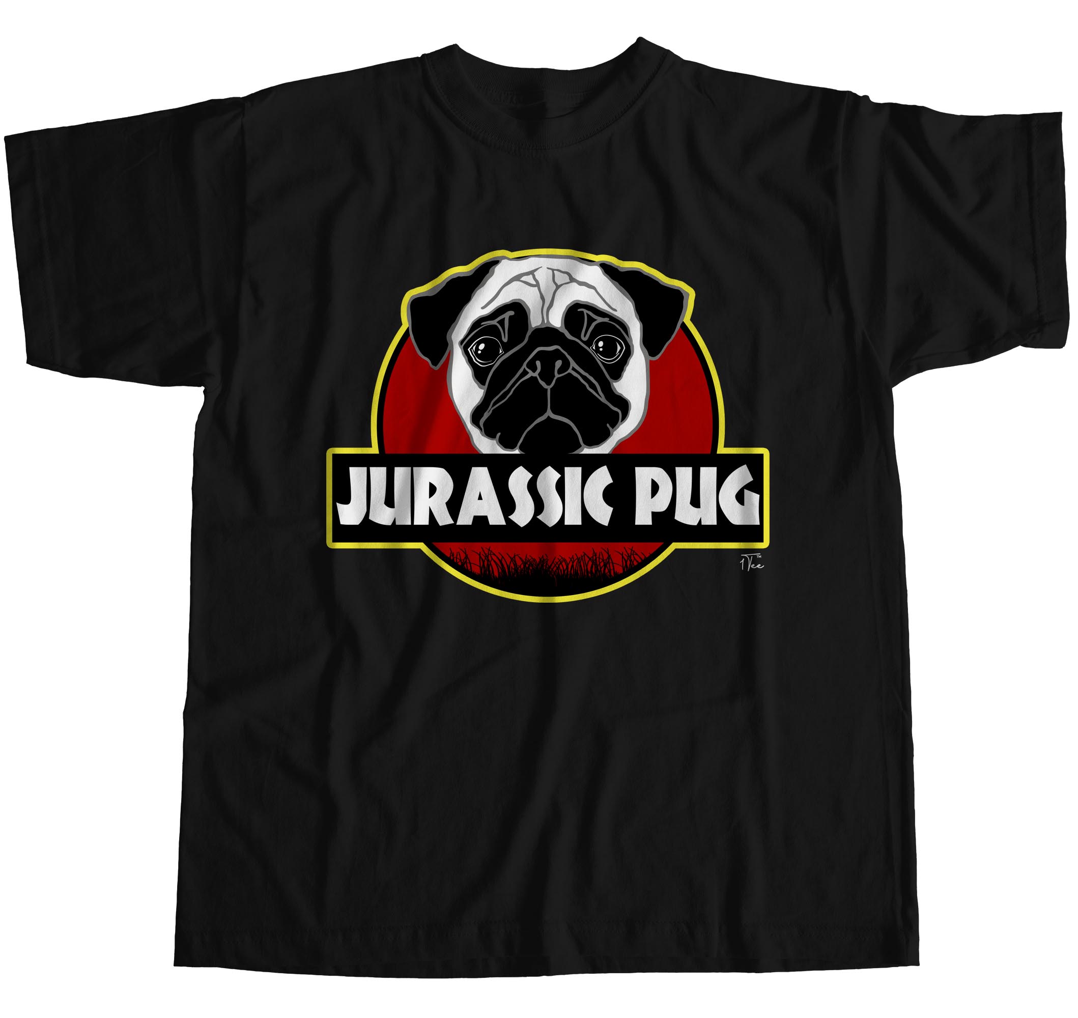 1Tee Mens Jurassic Pug T-Shirt | eBay