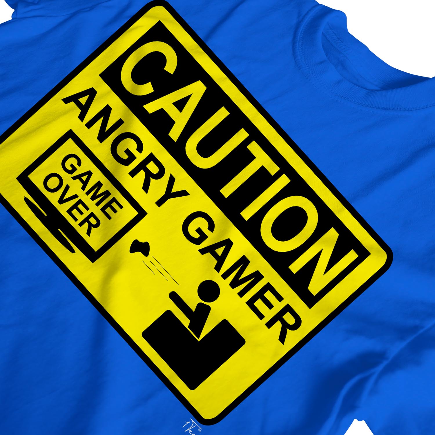 1Tee Mens Caution Angry Gamer T-Shirt | eBay UK