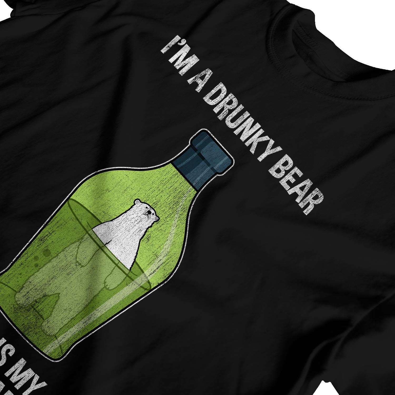 1Tee Mens Drunky Bear Natural Habitat T-Shirt | eBay UK
