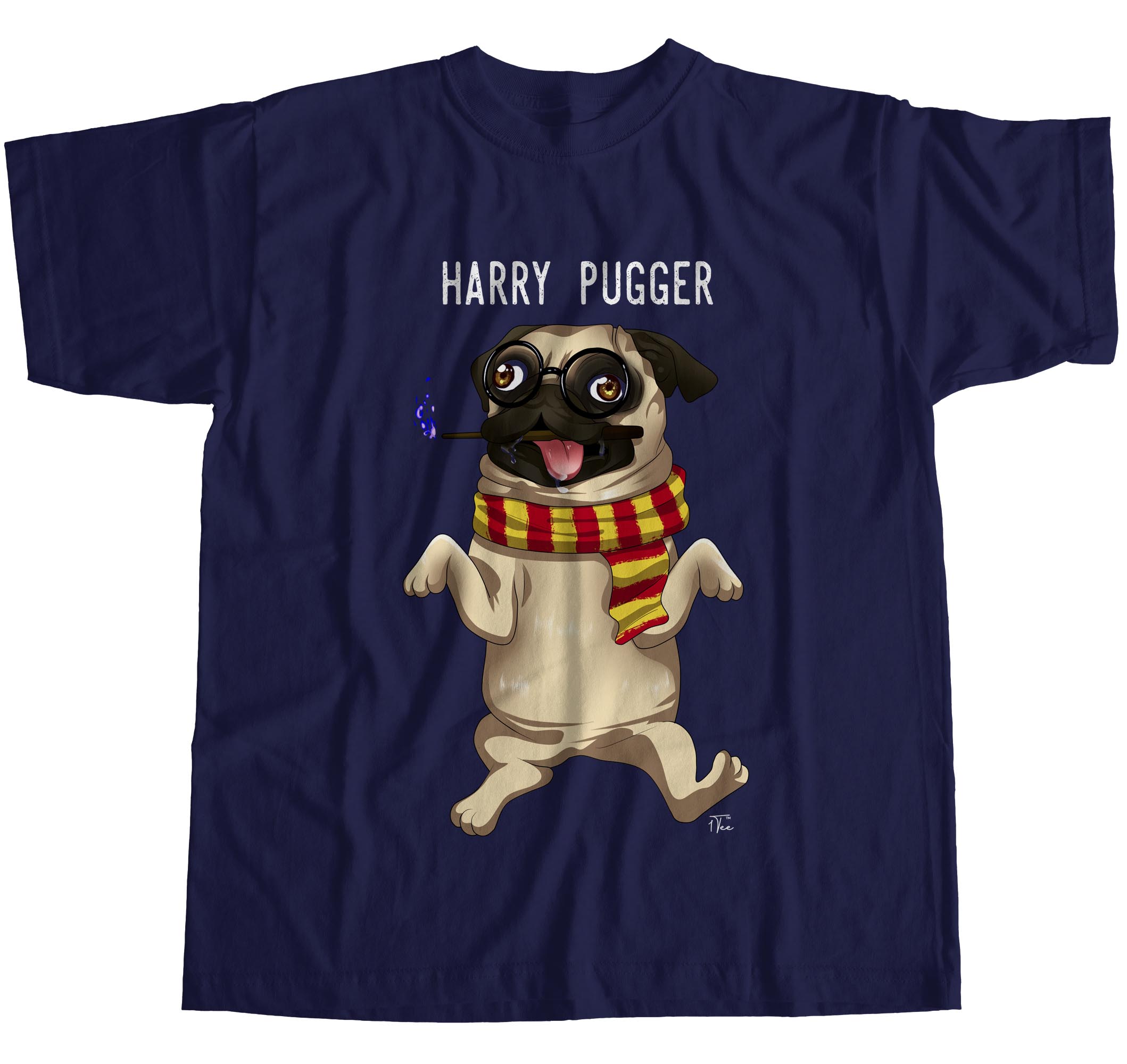 1Tee Mens Harry Pugger Dog Pug T-Shirt | eBay