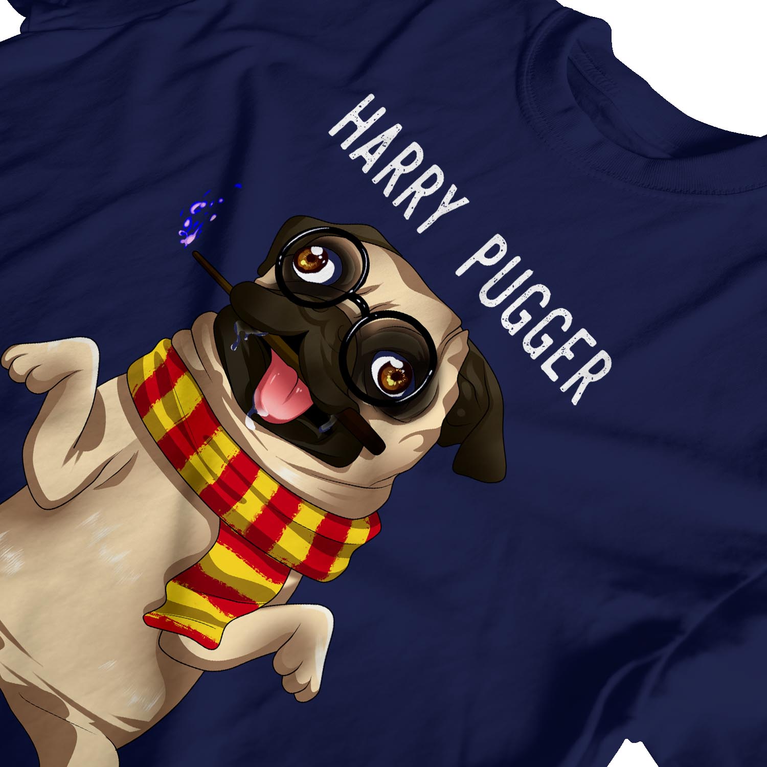 1Tee Mens Harry Pugger Dog Pug T-Shirt | eBay
