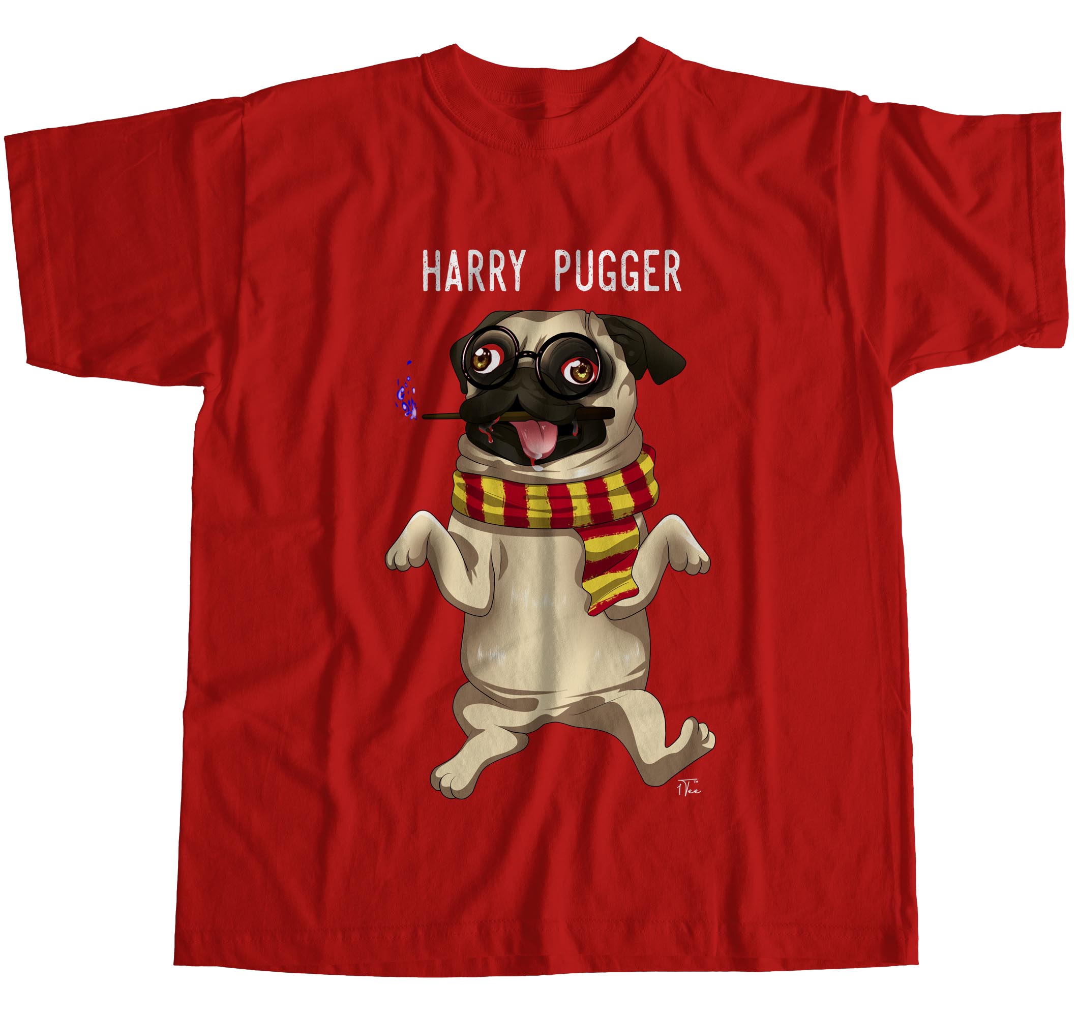 1Tee Mens Harry Pugger Dog Pug T-Shirt | eBay