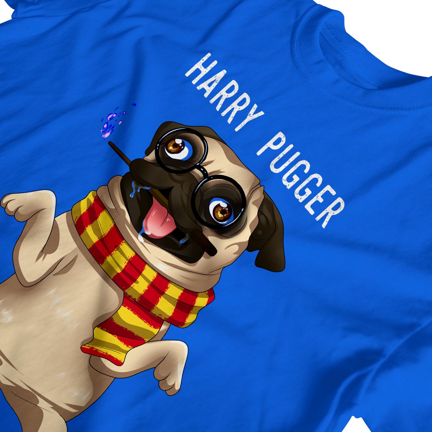 1Tee Mens Harry Pugger Dog Pug T-Shirt | eBay