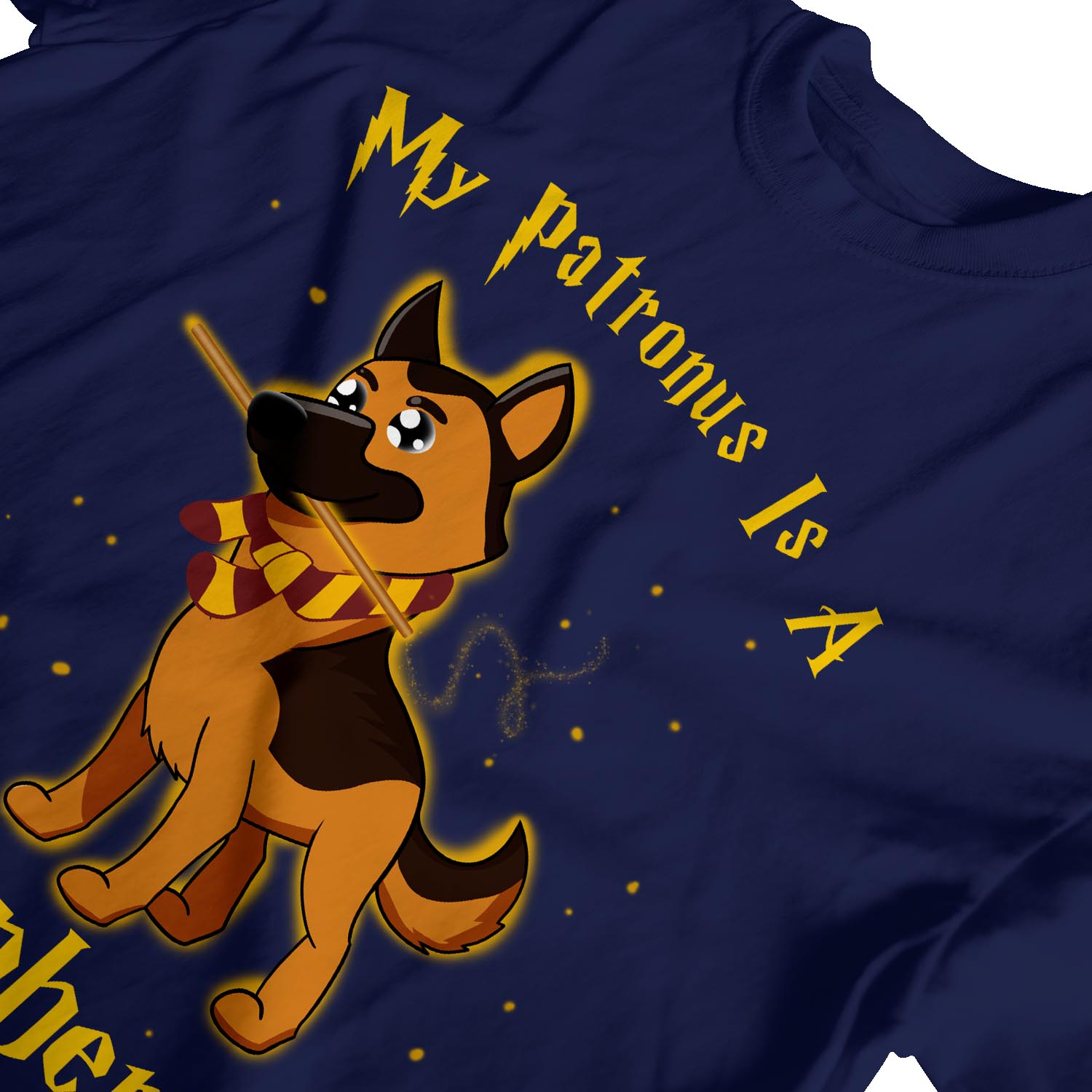 1Tee Mens My Patronus Is A Shepherd Dog T-Shirt | eBay