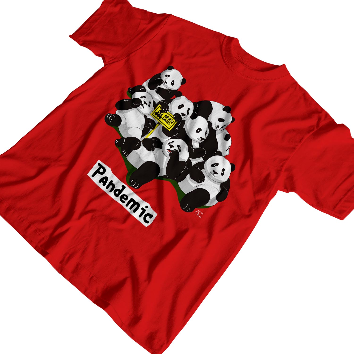 1Tee Mens Pandemic Panda T-Shirt | eBay