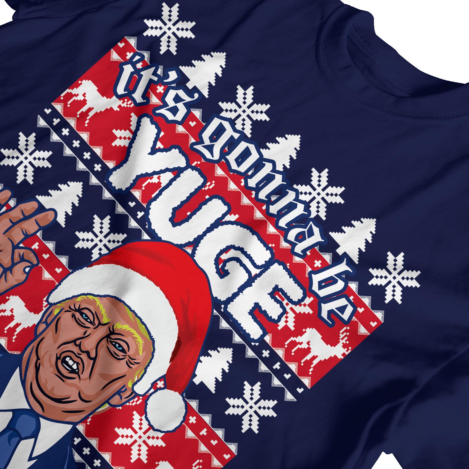 1Tee Mens It's Gonna be Yuge - Donald Trump Santa Hat T-Shirt | eBay