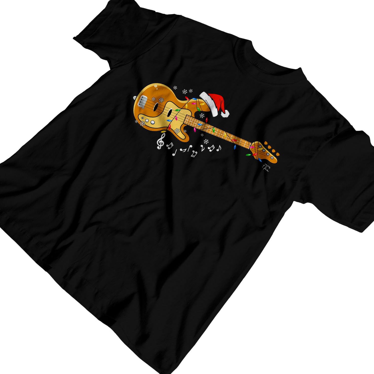 1Tee Mens Christmas Music - Guitar T-Shirt | eBay